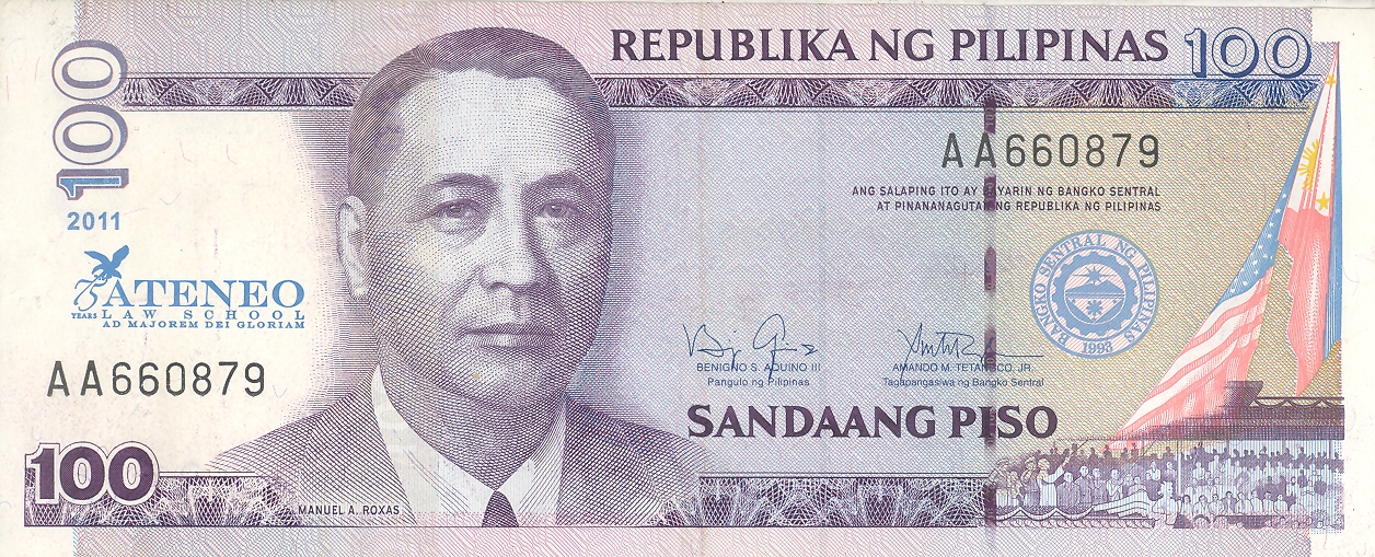 Ateneo Law School P100 Commemorative Bill – THE FILIPINO SCRIBE