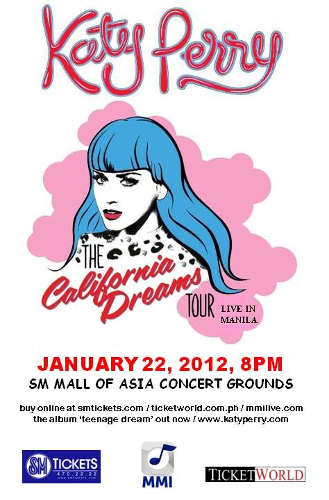 Tickets to the Katy Perry in Manila Concert on January 22, 2012 are ...