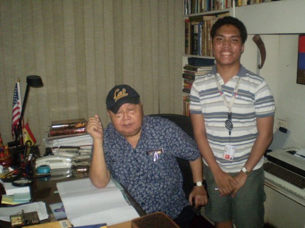 Mark Madrona with F. Sionil Jose – THE FILIPINO SCRIBE