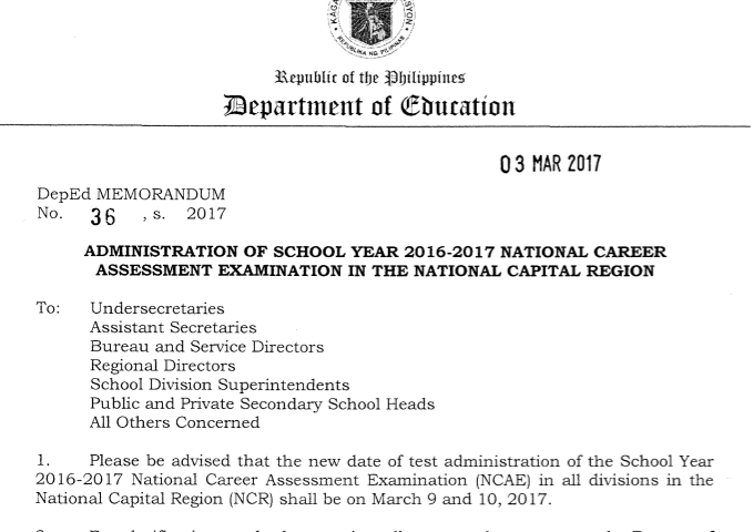 DepEd Secretary Leonor Briones’ message to graduates of batch 2017 ...